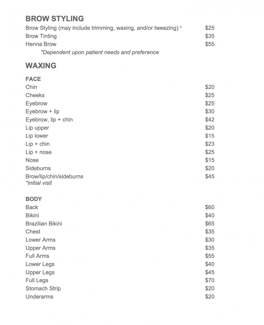 Facial Treatment Menu - LaFrance - Medical Aesthetics Clinic In Central ...